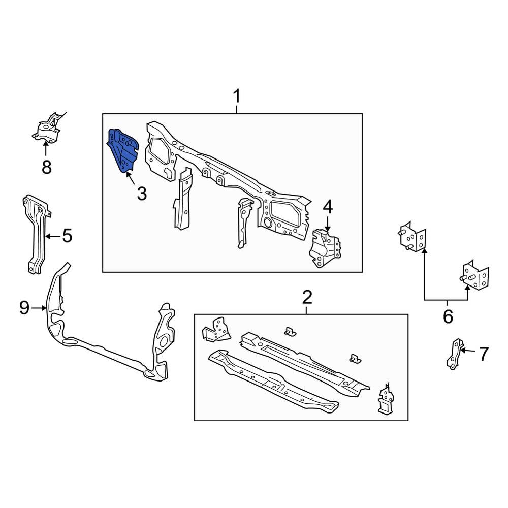 Ford OE 5L8Z13A114BA - Right Headlight Bracket