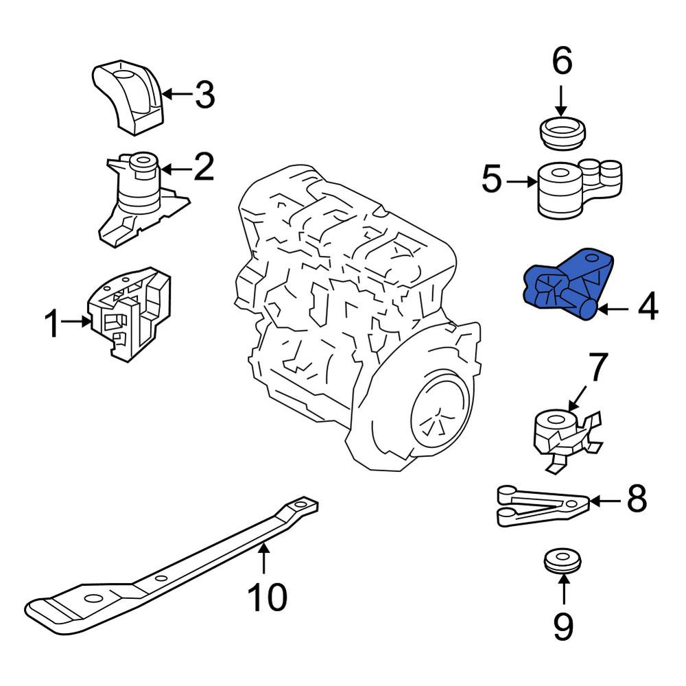 Ford OE 5L8Z6A023BA - Right Engine Mount Bracket