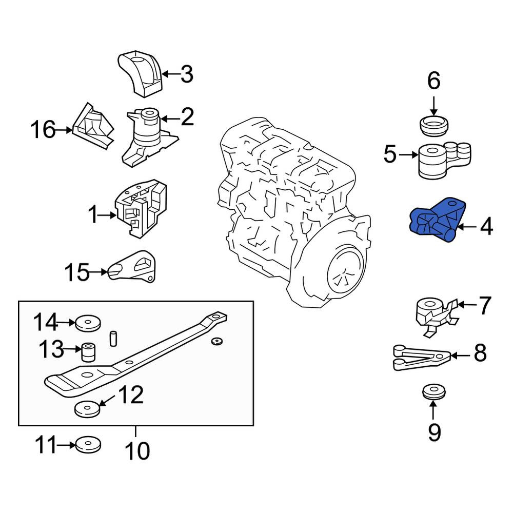 Ford OE YL8Z6A023CA - Engine Mount Bracket
