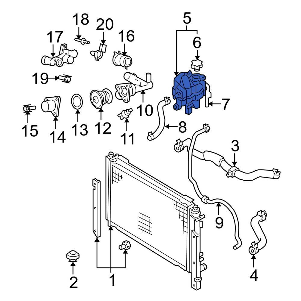 Ford OE BL8Z8A080A - Engine Coolant Reservoir