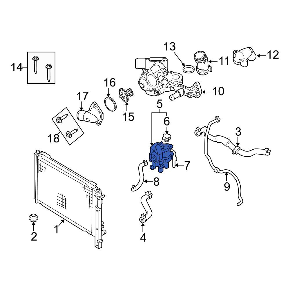 Ford OE BL8Z8A080A - Engine Coolant Reservoir