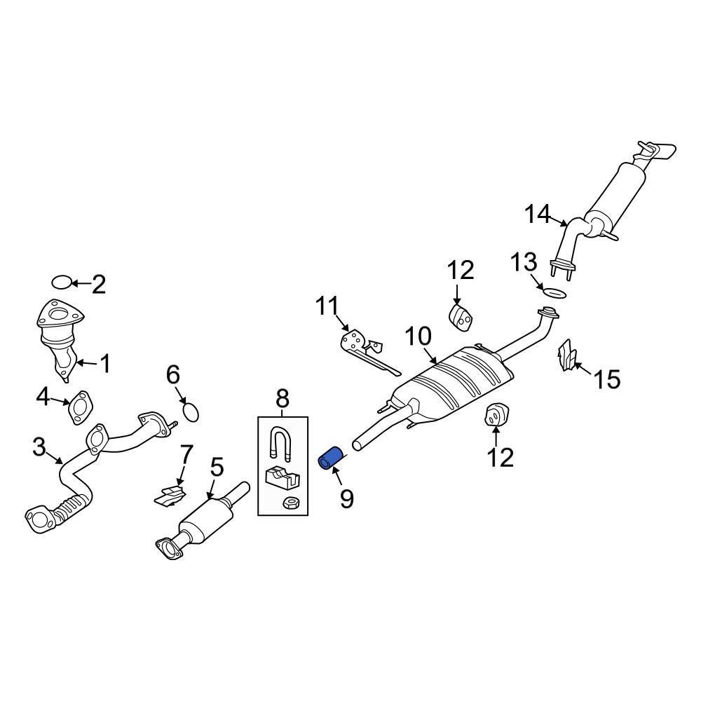 Ford OE AL8Z5K256A - Rear Exhaust Intermediate Pipe