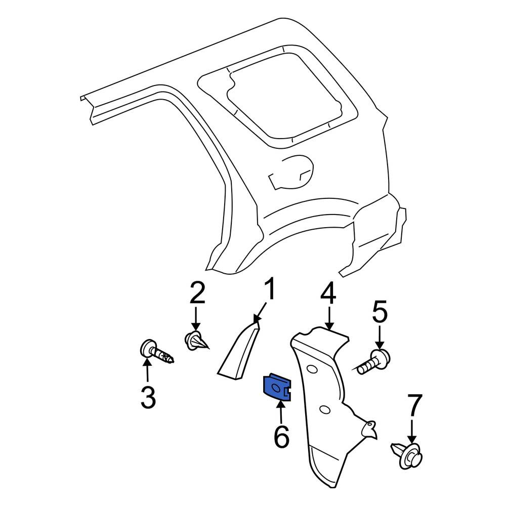 Ford OE W520821S900 - Valance Panel Nut