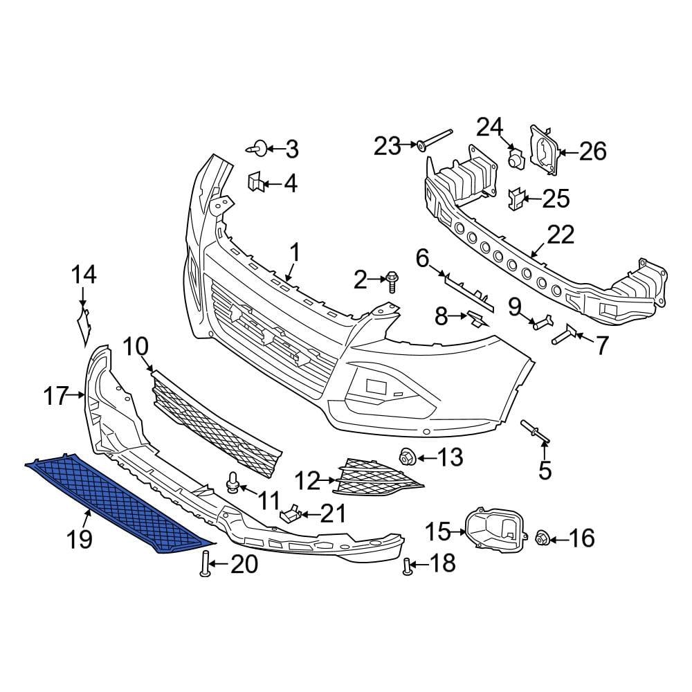 Ford OE CJ5Z8419BA - Front Bumper Trim