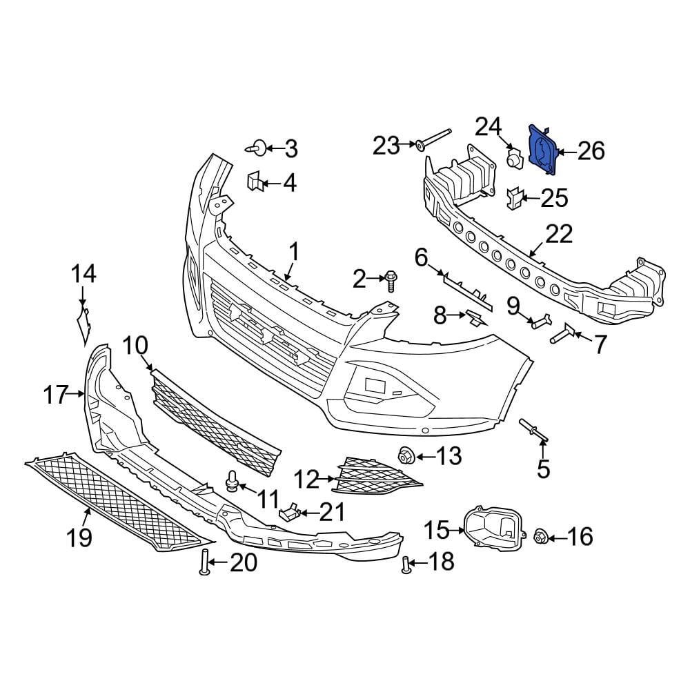Ford OE CV6Z17B750A - Left Bumper Impact Bar Bracket
