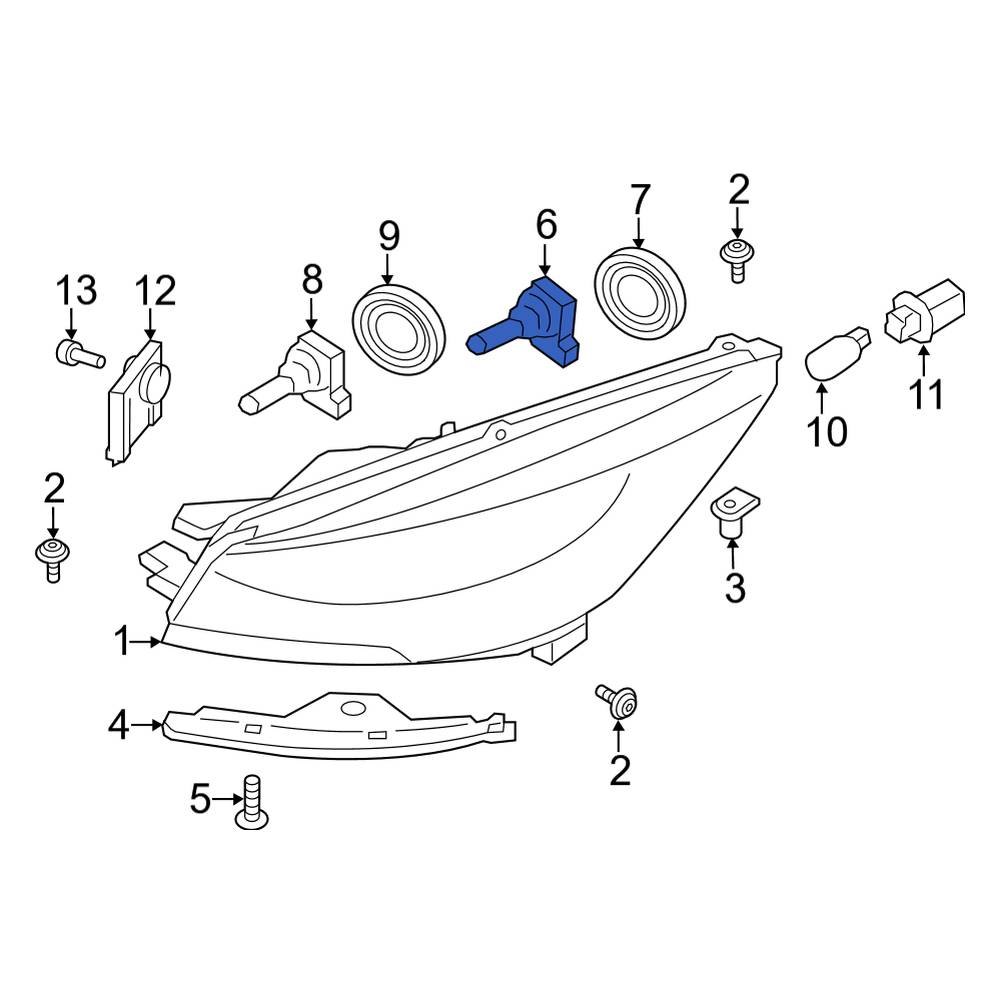 Ford OE DB5Z13N021B - Front Headlight Bulb