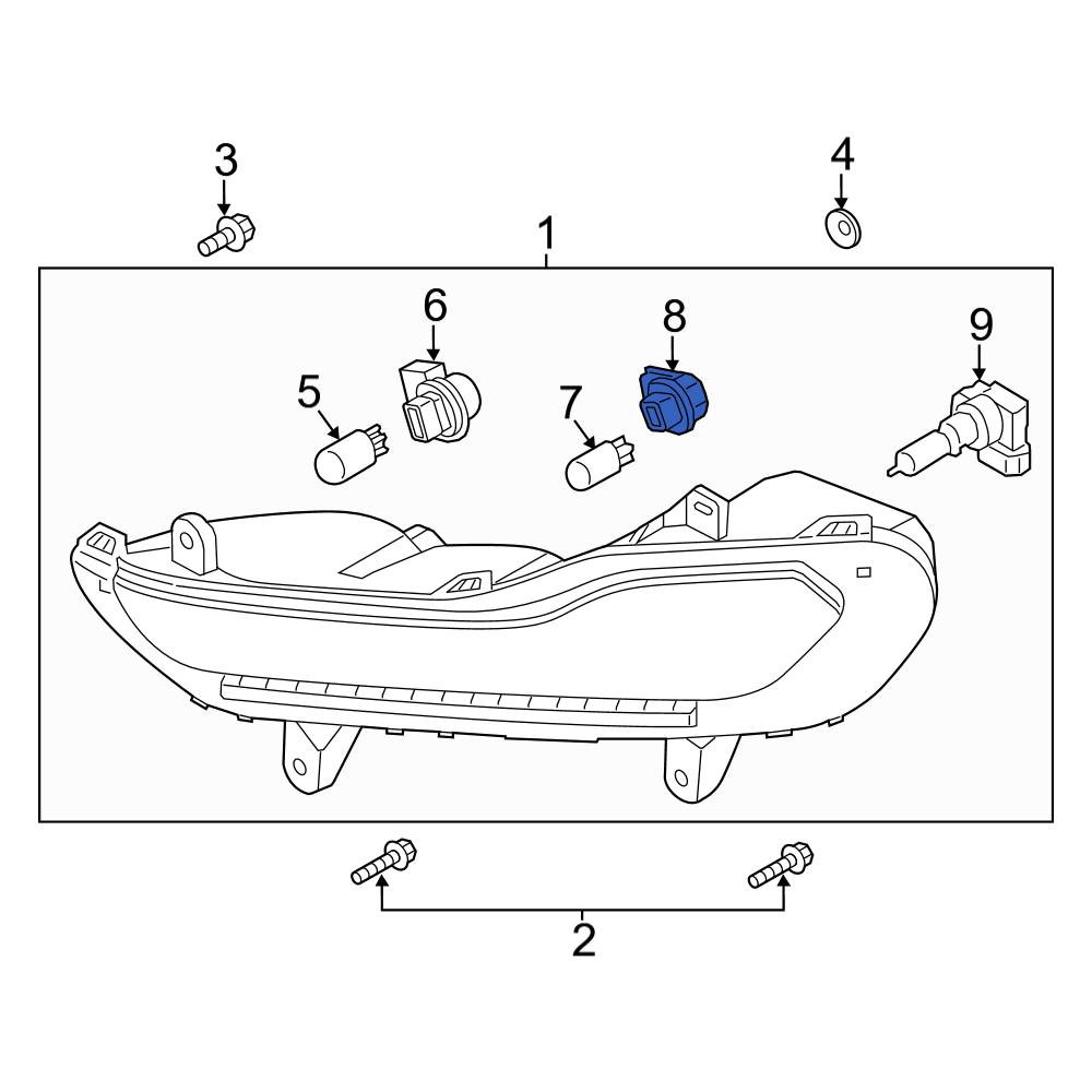 Ford OE AL8Z13411C - Rear Back Up Light Socket