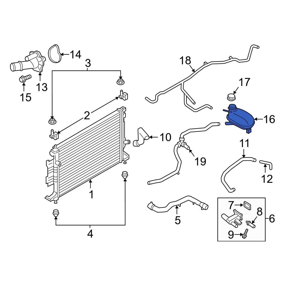 Ford OE GV6Z8A080B - Engine Coolant Reservoir