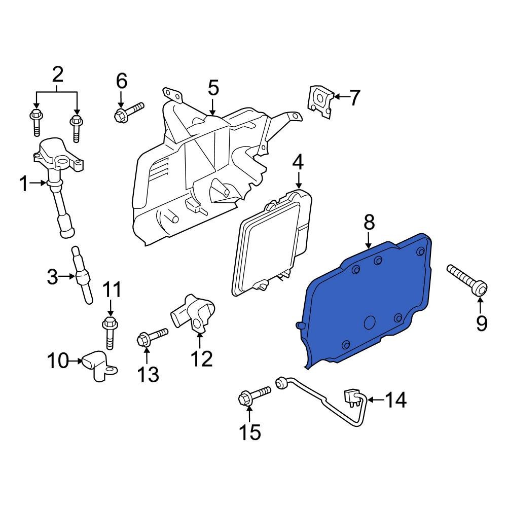 Ford OE GV6Z12B523A - Engine Control Module (ECM) Cover
