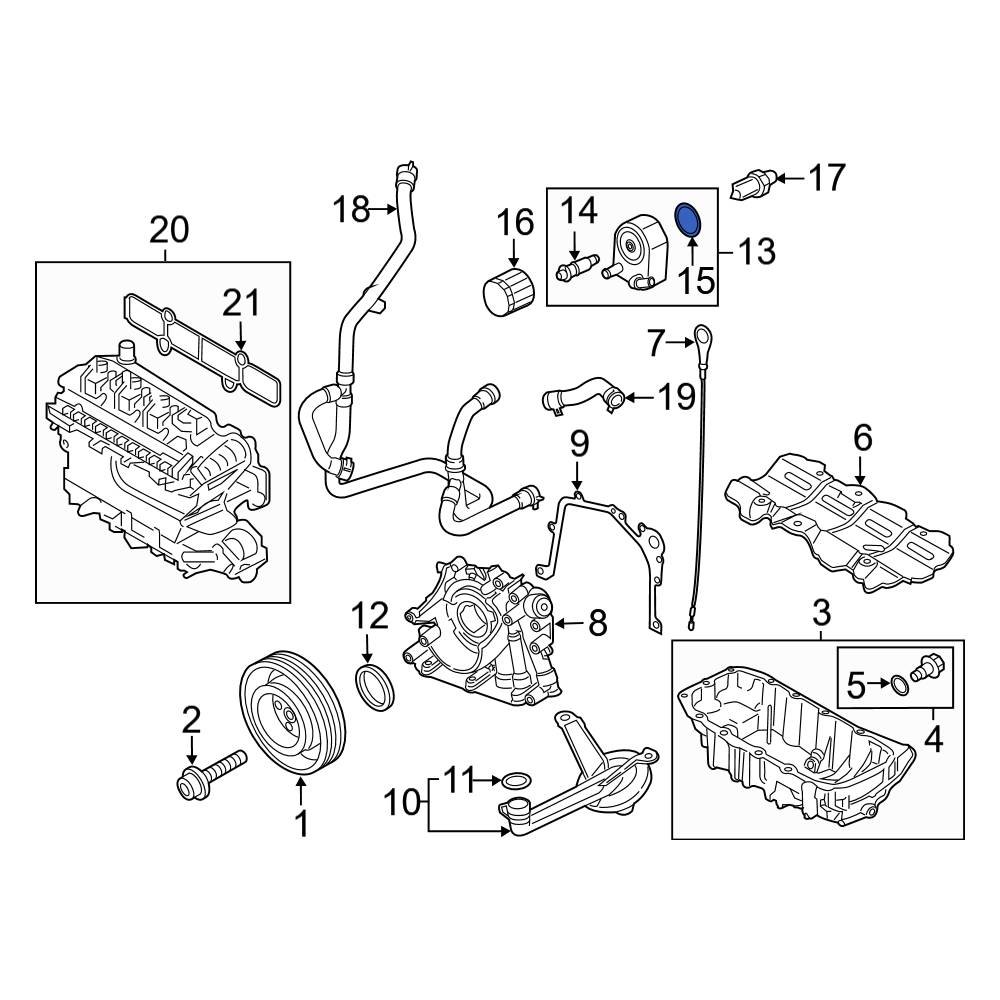 Ford OE BE8Z6L621A - Engine Oil Cooler Gasket