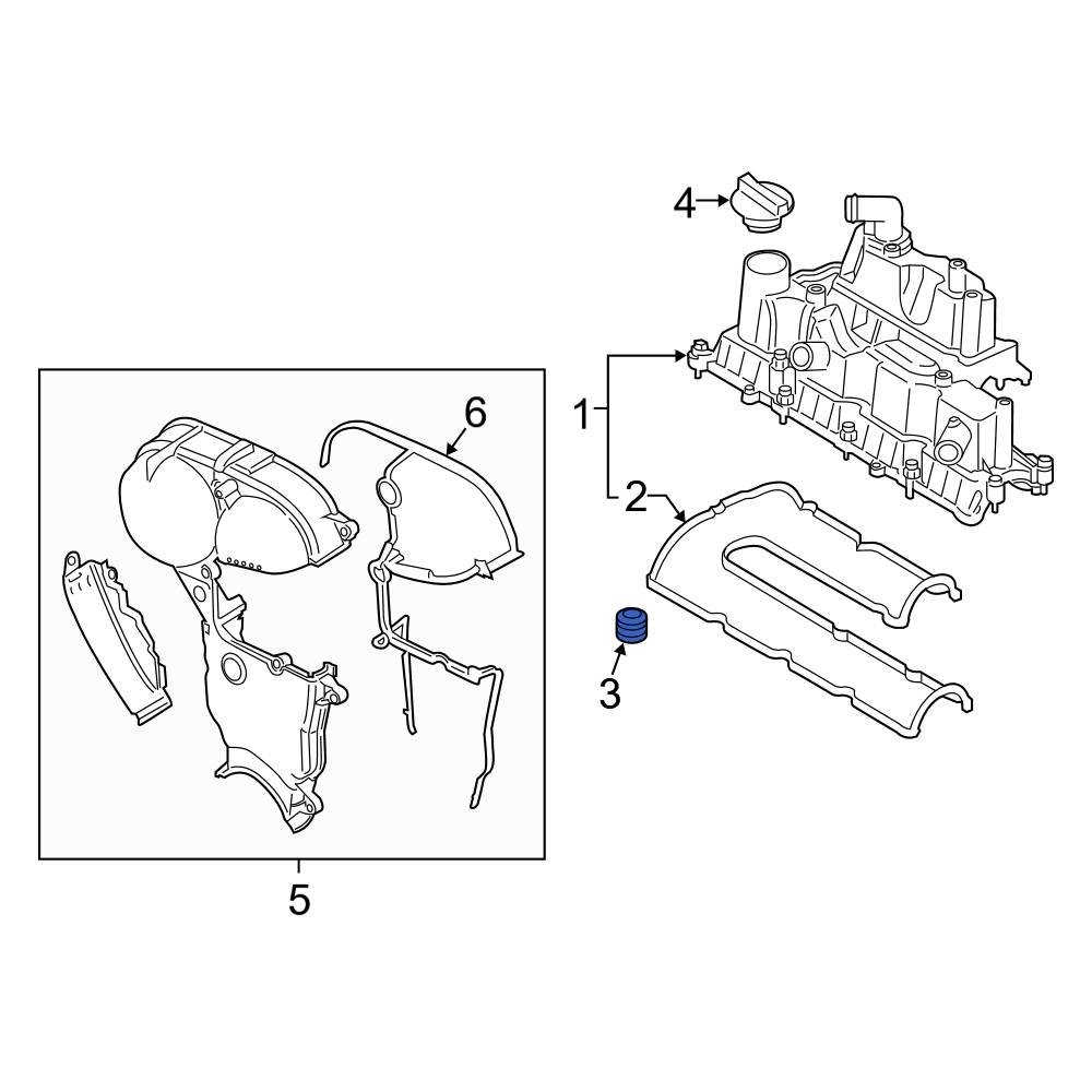 Ford OE W701181S300 - Engine Valve Cover Stud