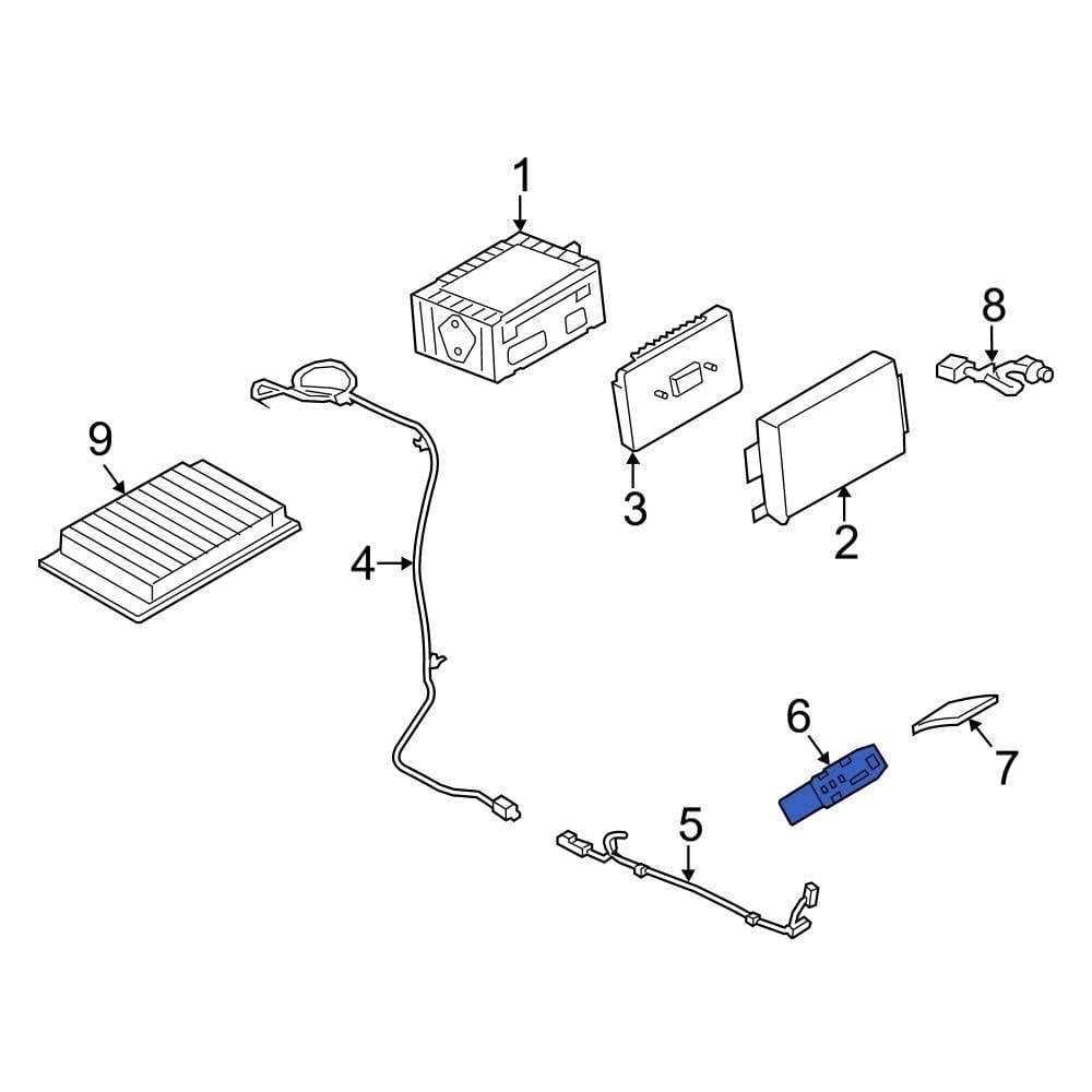 Ford OE HS7Z19A387R - Infotainment Display Control Module