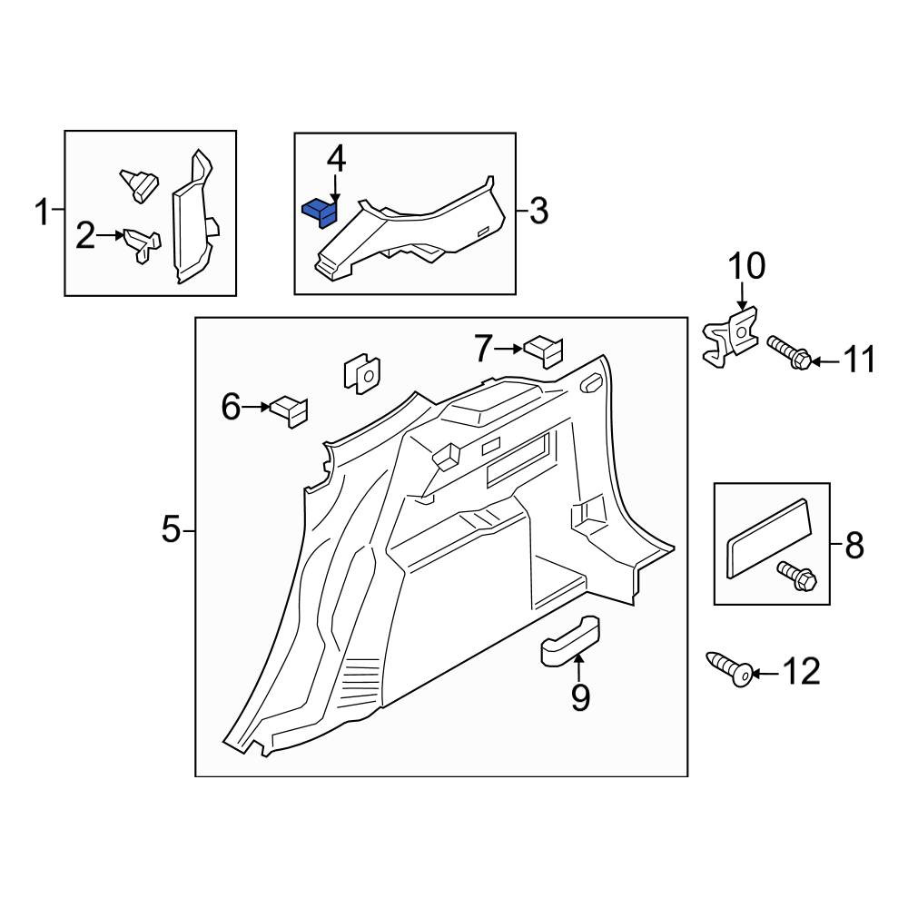 Ford OE W710338S900 - Liftgate Trim Cover Clip
