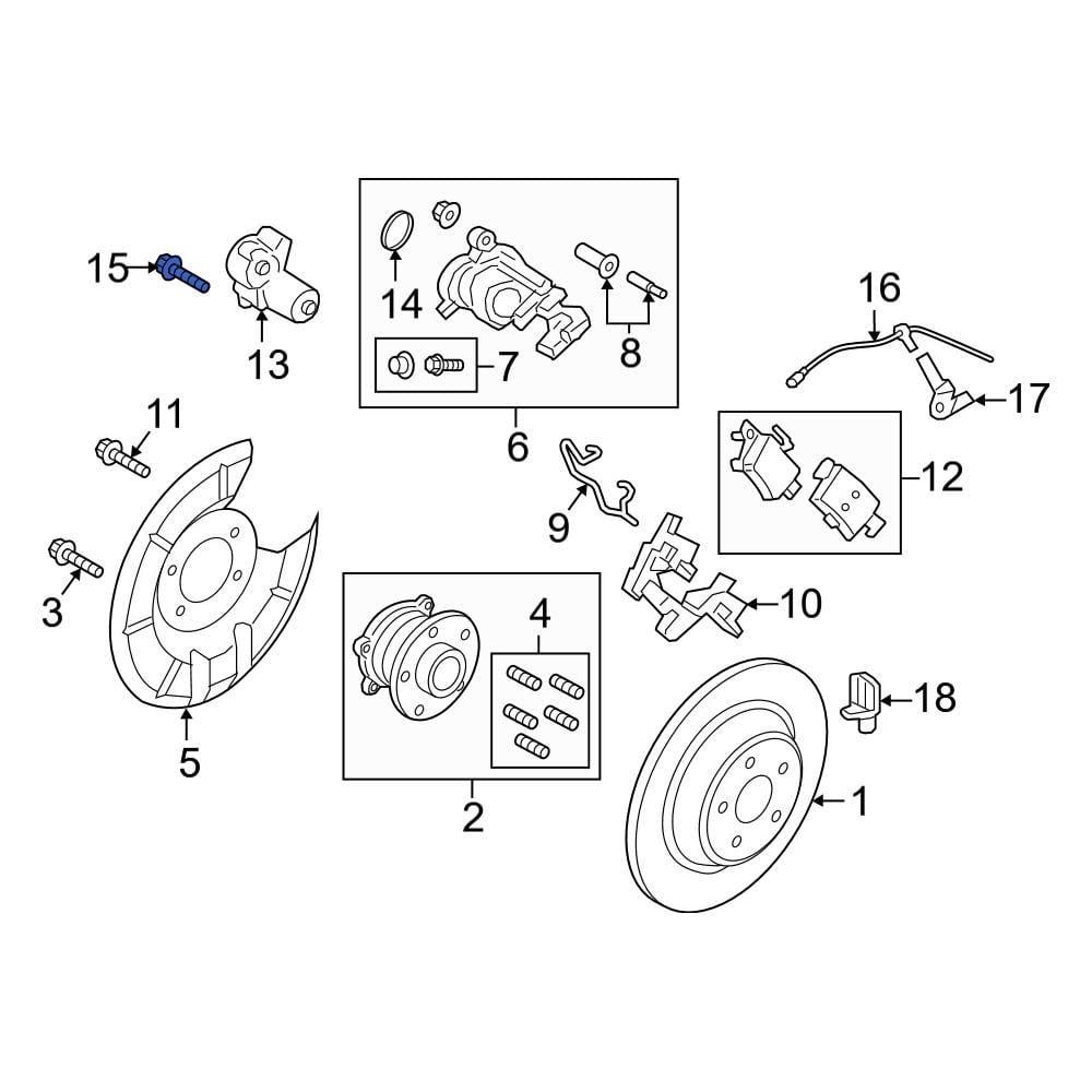 Ford OE W715753S442 - Parking Brake Motor Bolt