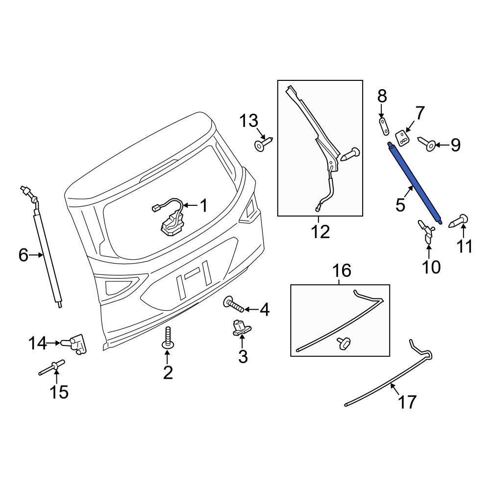 Ford OE CJ5Z78406A10B - Liftgate Lift Support