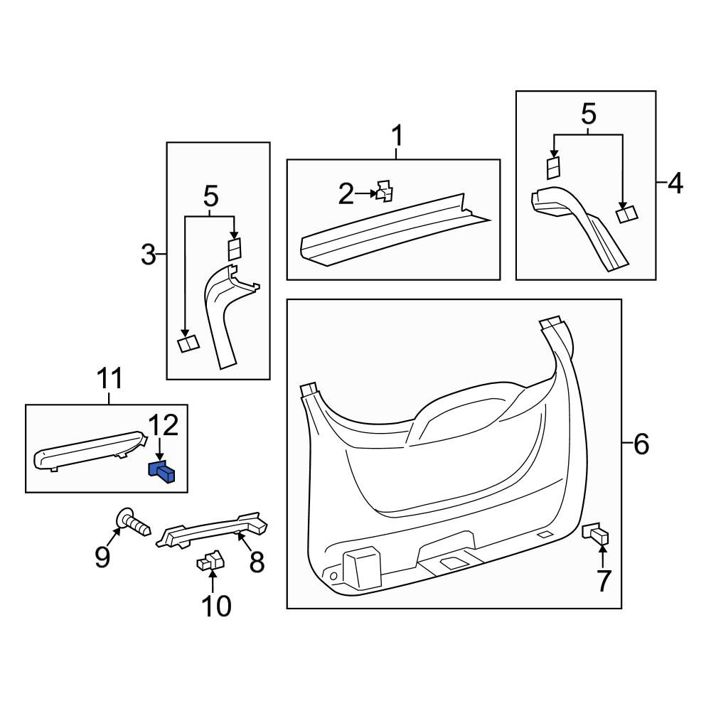Ford OE W710338S900 - Liftgate Trim Cover Clip