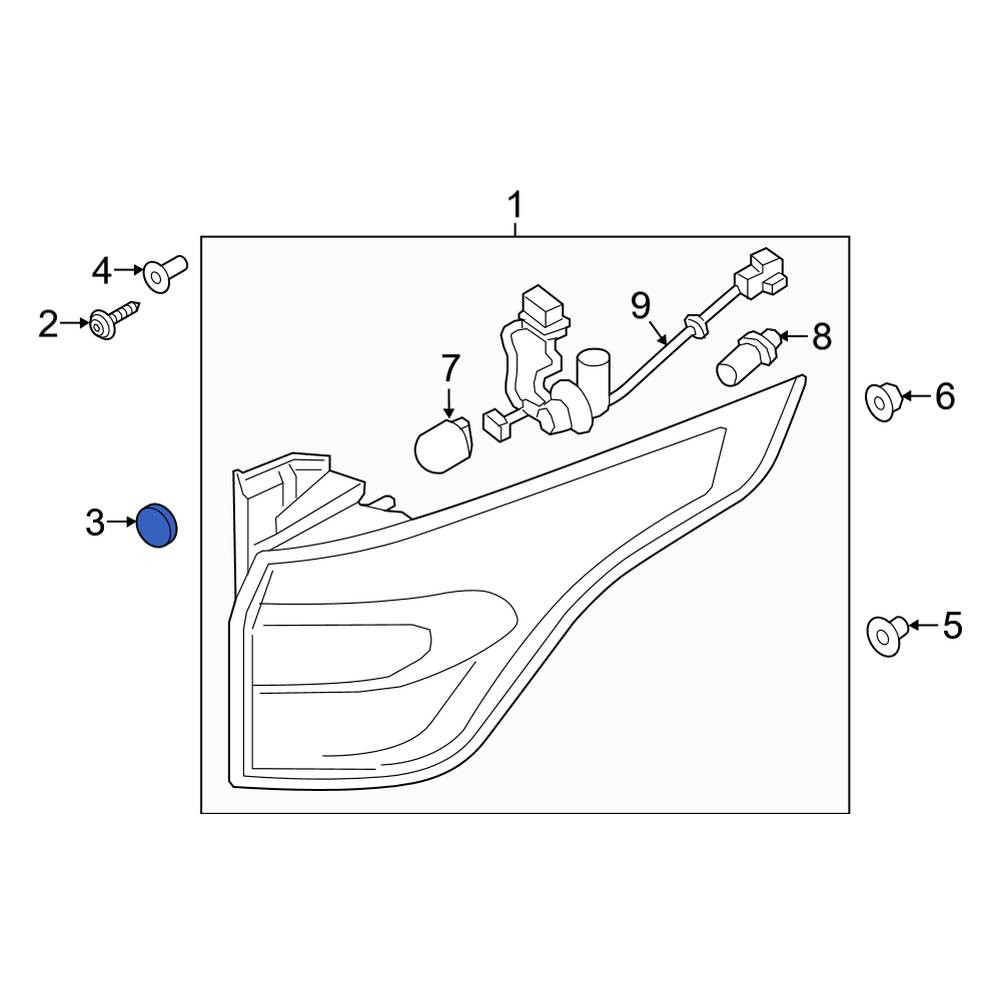 Ford OE W715731S300 - Tail Light Grommet