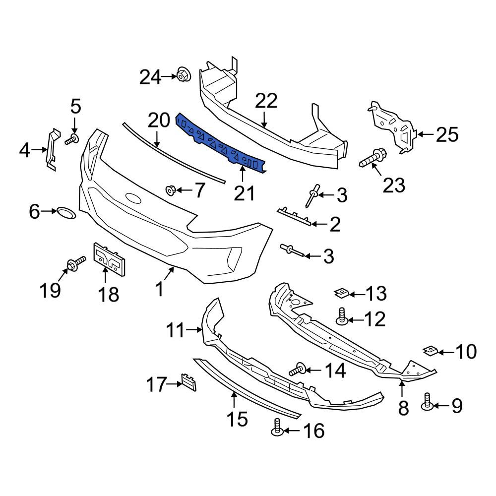 Ford OE LJ6Z17C882B - Front Bumper Impact Absorber