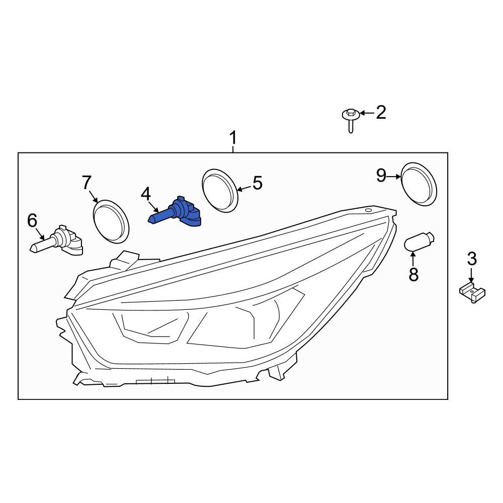 Ford OE DB5Z13N021B - Front Headlight Bulb