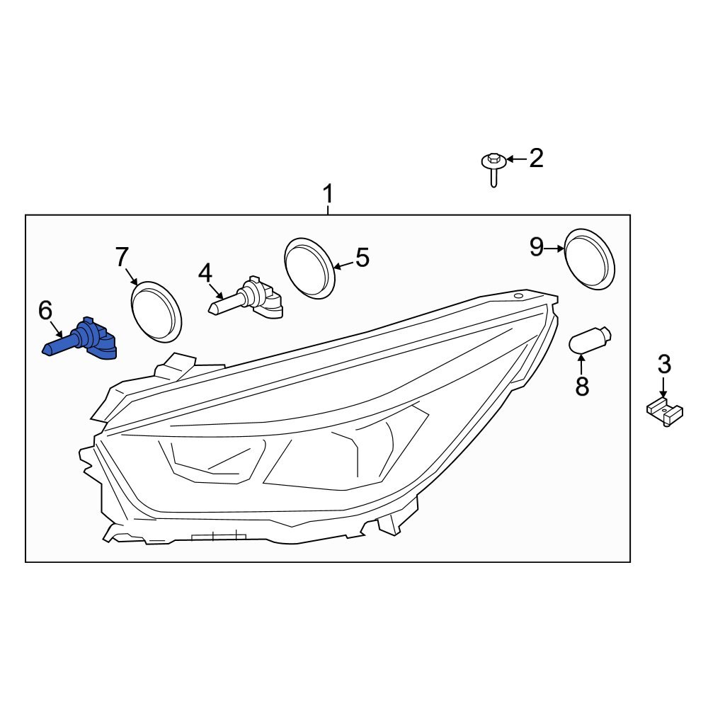 Ford OE FL1Z13N021A - Front Headlight Bulb