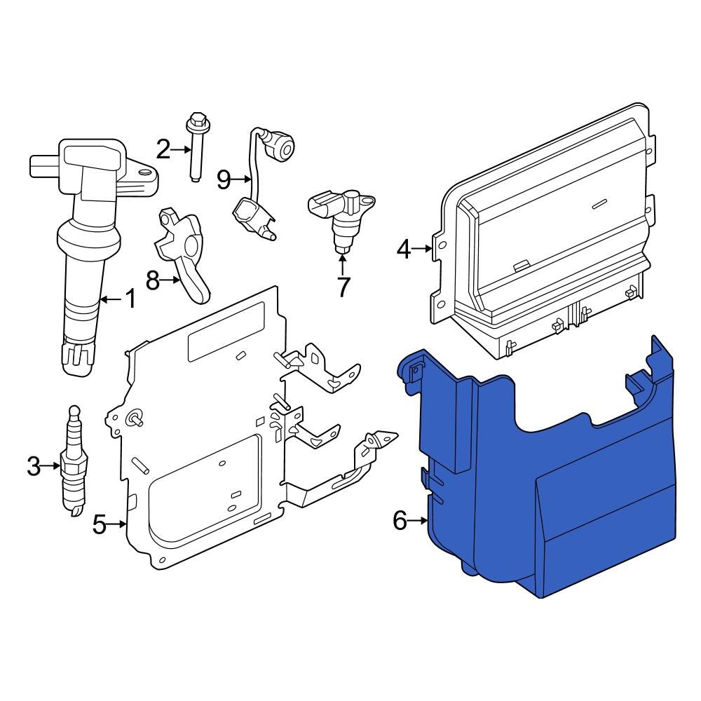 Ford OE LX6Z00810A - Engine Control Module (ECM) Cover