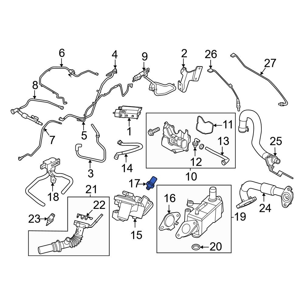 Ford OE JT4Z9J460A - Exhaust Gas Recirculation (EGR) Pressure Sensor
