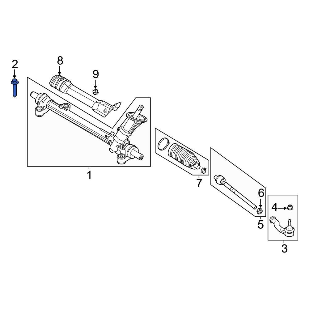 Ford OE W719854S900 - Rack and Pinion Bolt