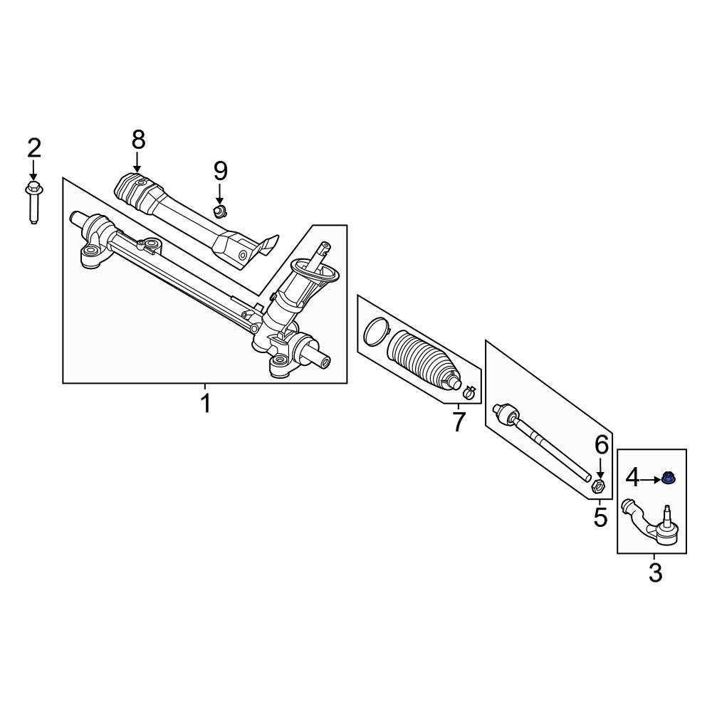 Ford OE W520203S440 - Outer Steering Tie Rod Nut