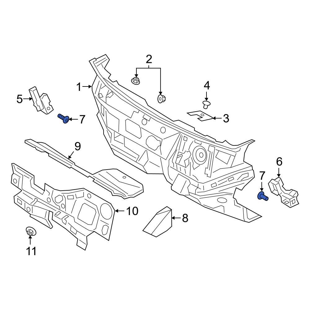 Ford OE W708035S300 - Sound Absorber Clip