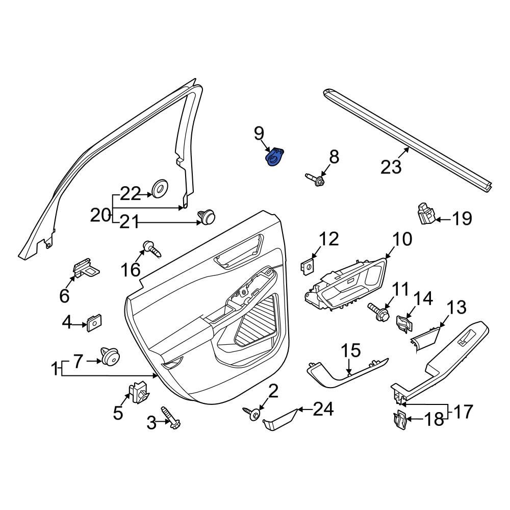 Ford OE W717350S439 - Rear Door Interior Trim Panel Retainer