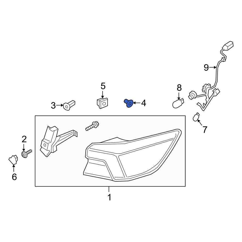 Ford OE W717430S300 - Back Up Light Assembly Nut