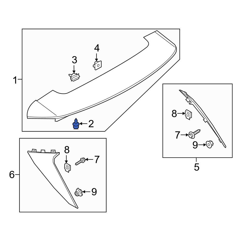 Ford OE W716328S300 - Center Spoiler Clip