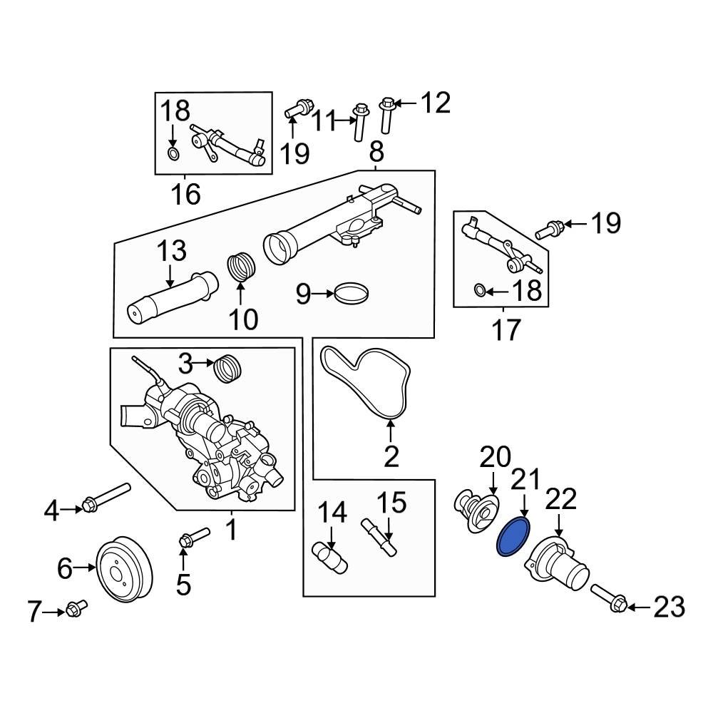 Ford OE BR3Z8255A - Engine Coolant Thermostat Gasket
