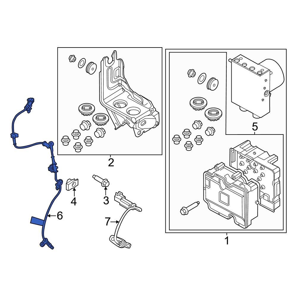 Ford OE MB3Z2C205A - Front Left ABS Wheel Speed Sensor