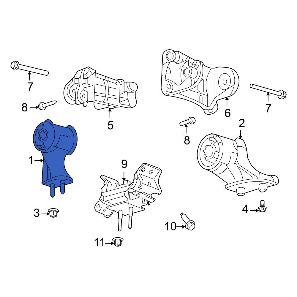 Ford OE MB3Z6038D - Right Engine Mount