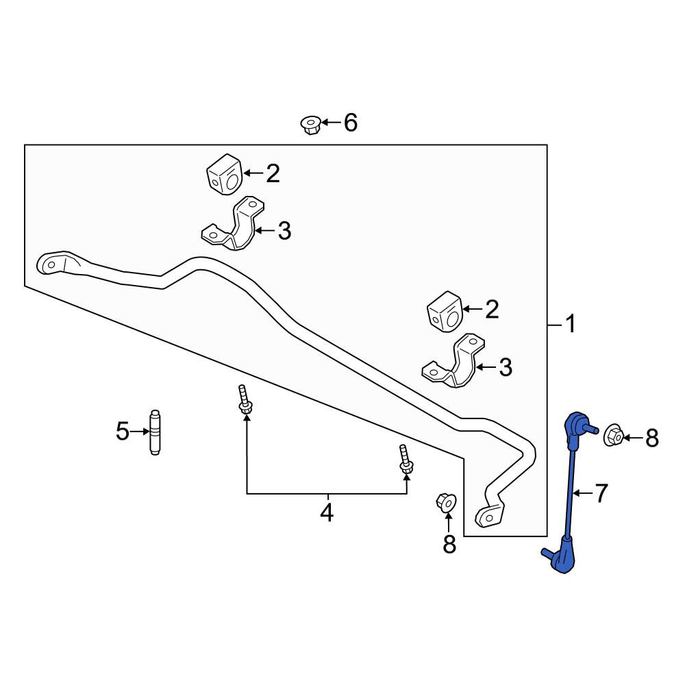 Ford OE MB3Z5K484A - Front Suspension Stabilizer Bar Link