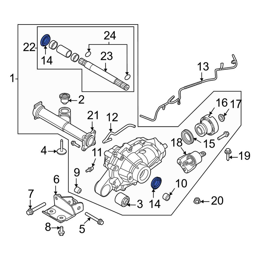 Ford OE MB3Z4B416A - Front Drive Axle Shaft Seal