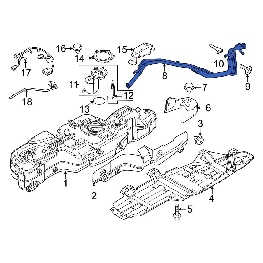 Ford OE MB3Z9034A - Fuel Tank Filler Neck