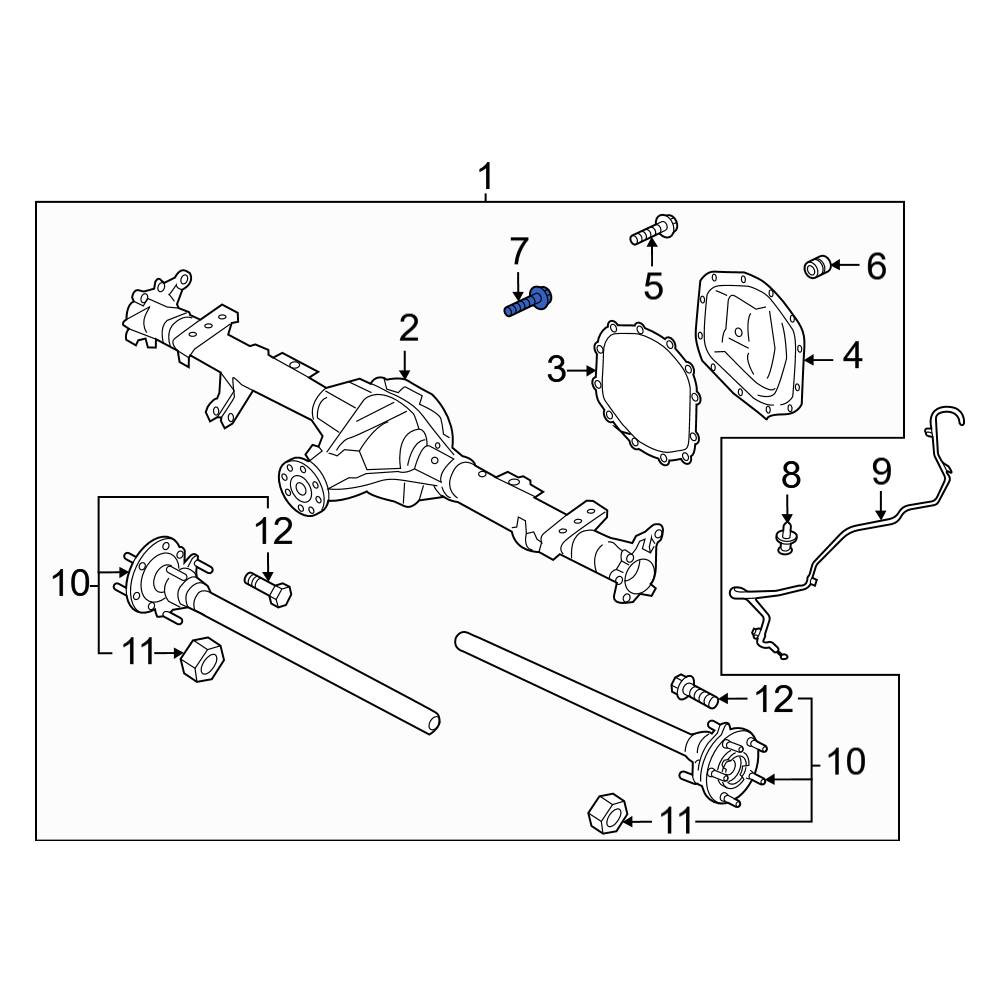 Ford OE KB3Z4A322A - Drive Axle Shaft Housing Bolt