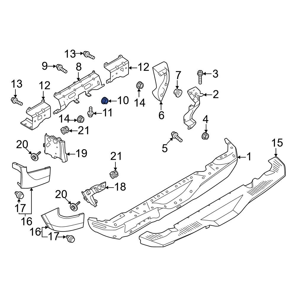 Ford OE N800296S900 - Outer Valance Panel Nut