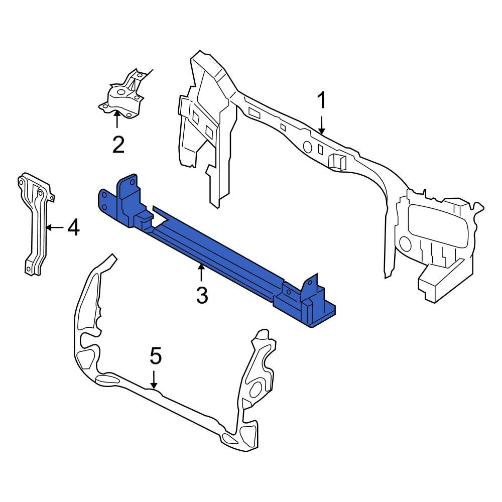 Ford OE 7L8Z16138A - Front Lower Radiator Support Tie Bar