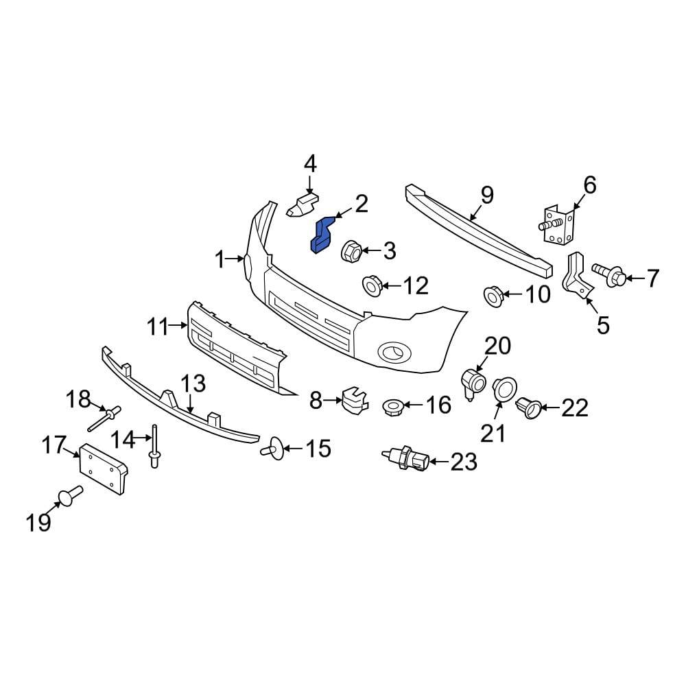 Ford OE 8L8Z13A005A - Front Left Bumper Cover Bracket