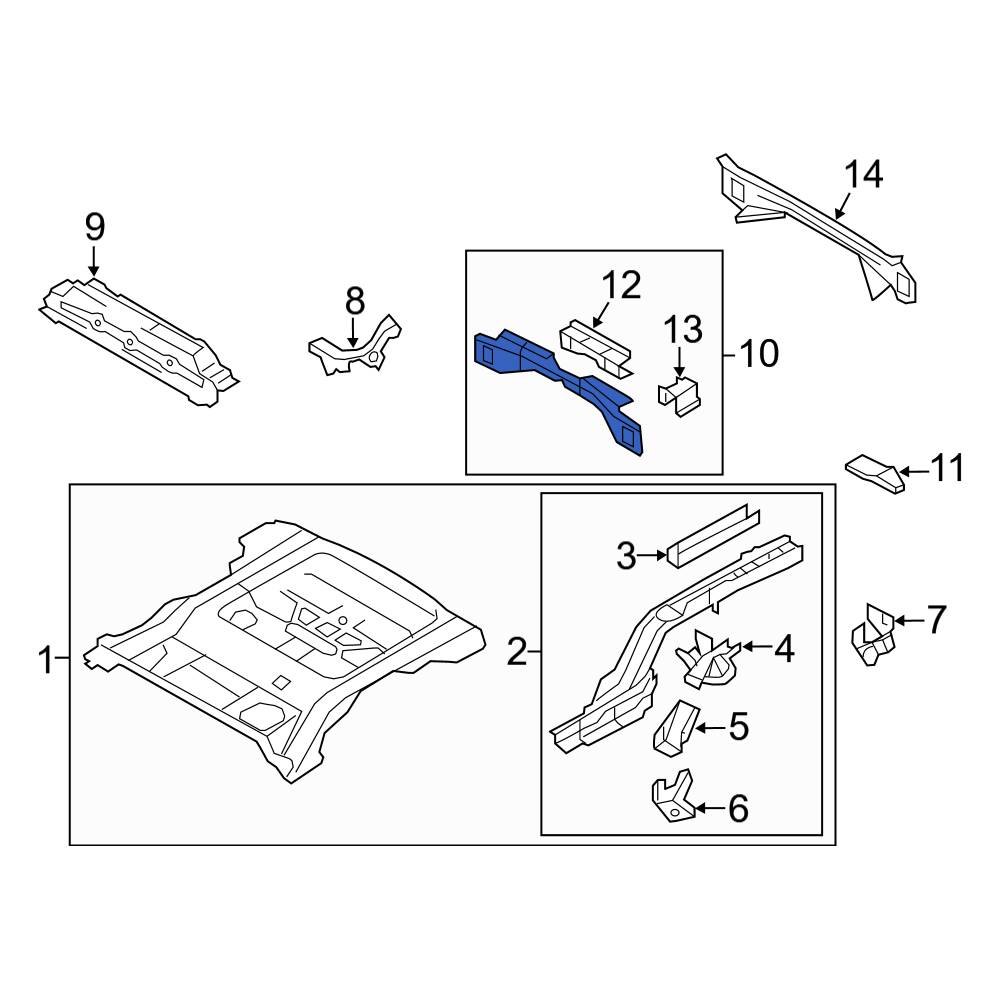 Ford OE 5L8Z78107A52AA - Rear Body Reinforcement