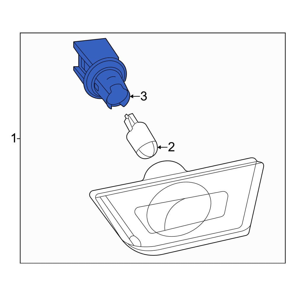 Ford OE 6R3Z13411BA - Front Side Marker Light Socket