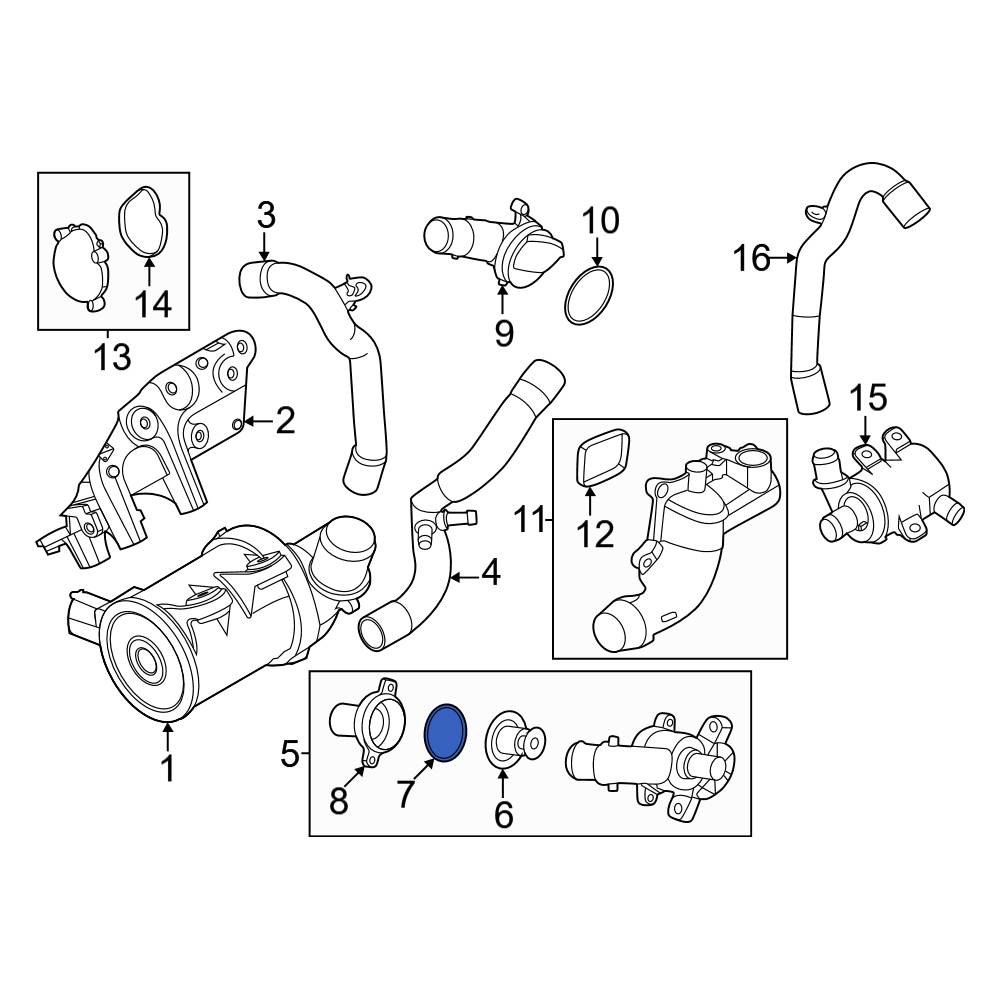 Ford OE BR3Z8255A - Engine Coolant Thermostat Gasket