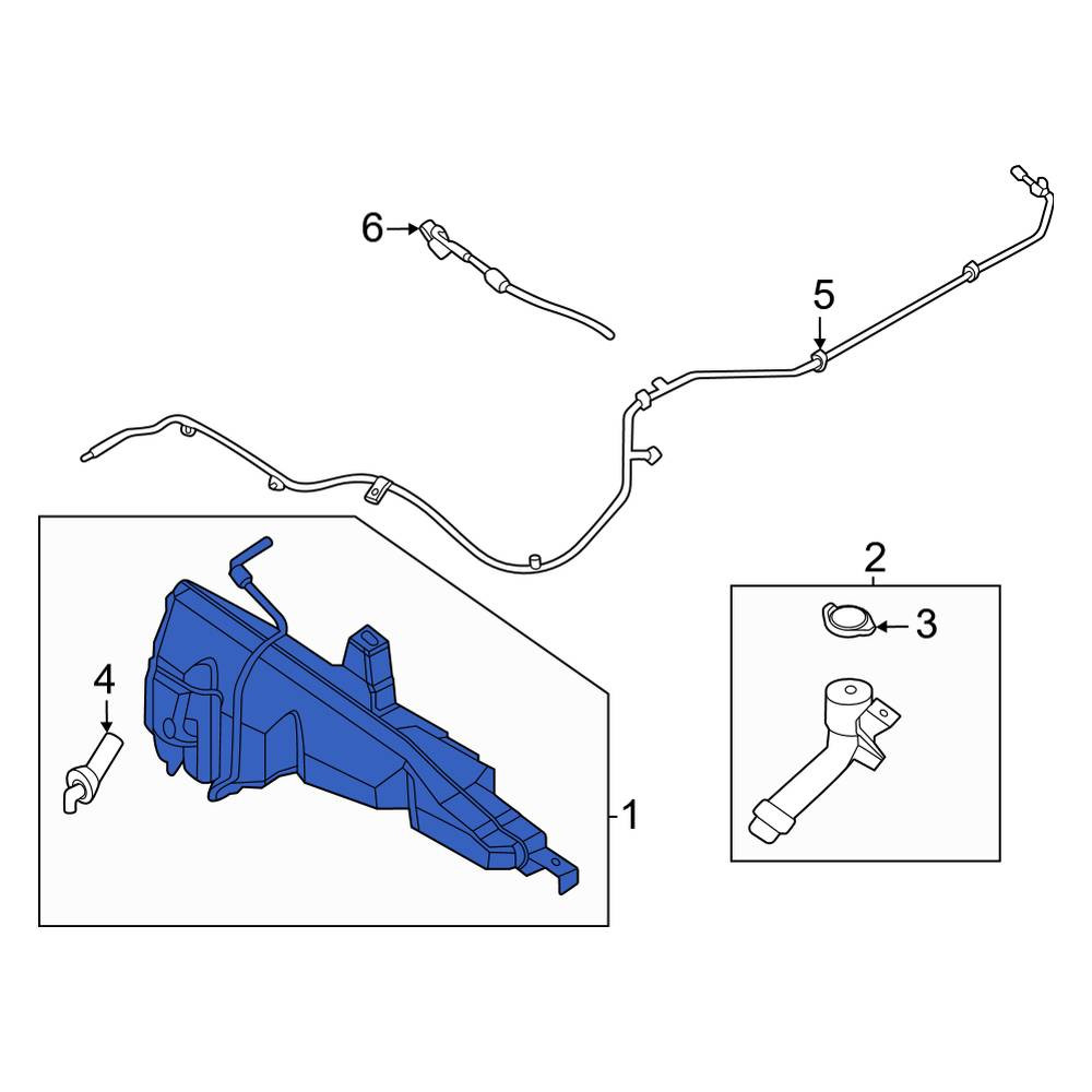 Ford OE NZ6Z17618B - Washer Fluid Reservoir