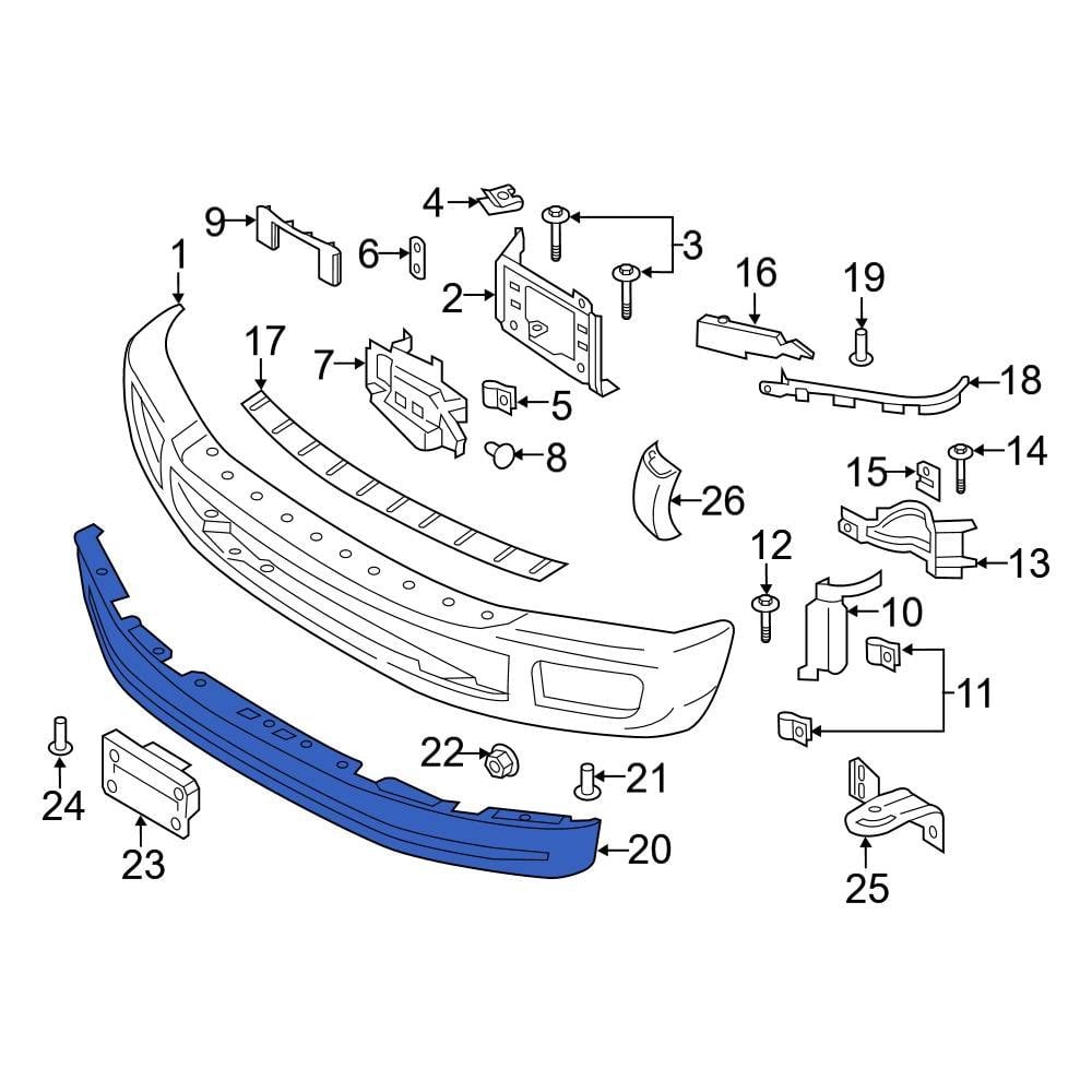 Ford OE HC3Z17626AE - Front Valance Panel