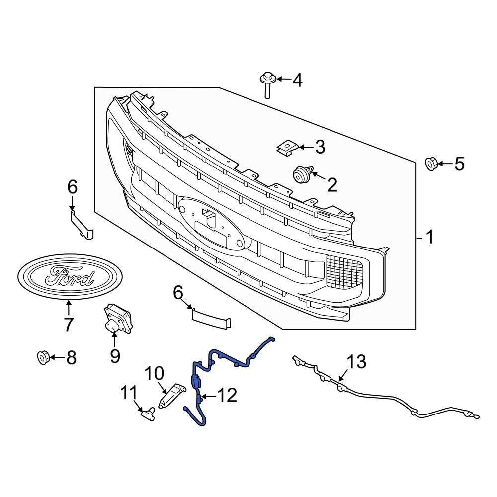 Ford OE LC3Z17A605A - Front Headlight Washer Hose