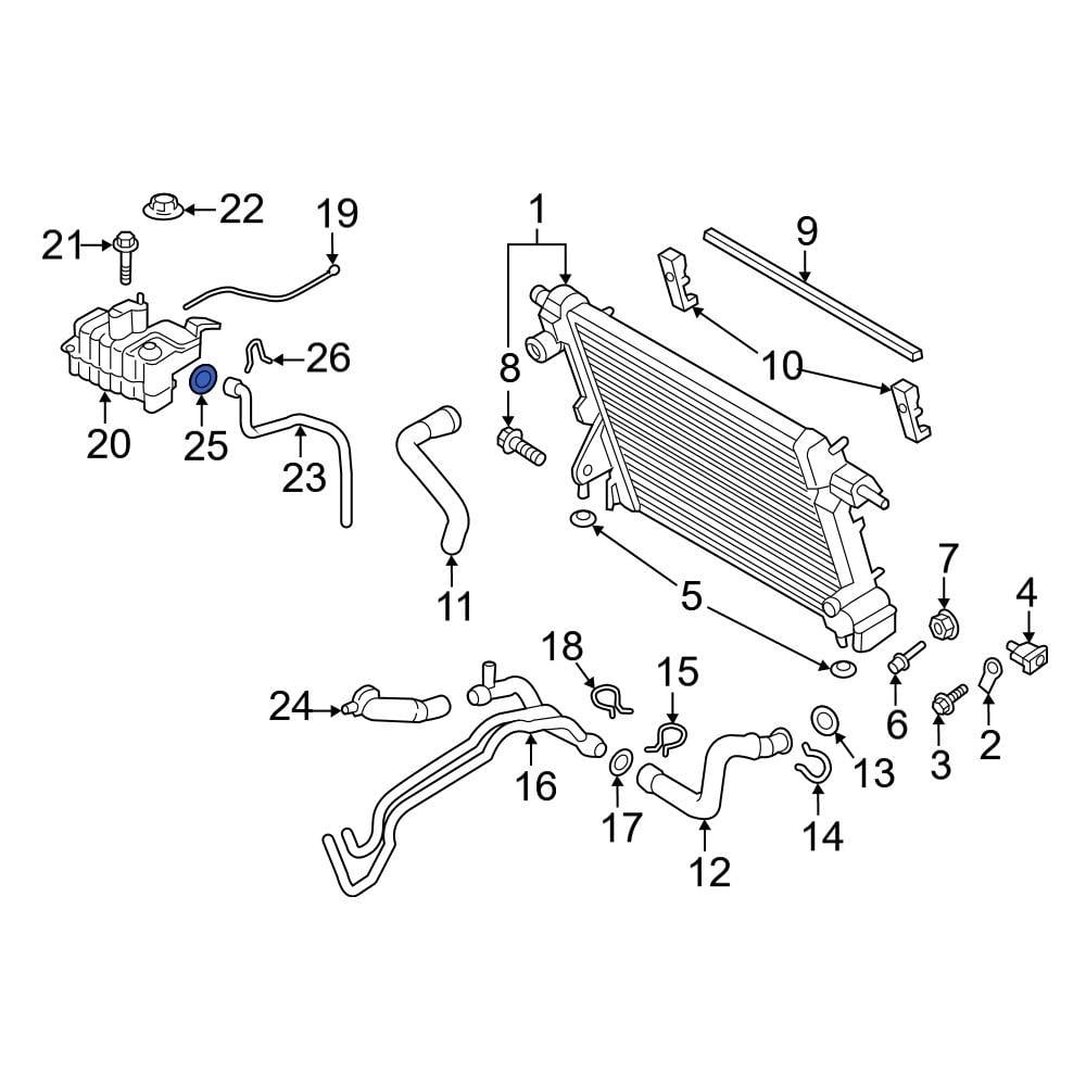 Ford OE BC3Z8590A - Engine Coolant Reservoir Hose Seal