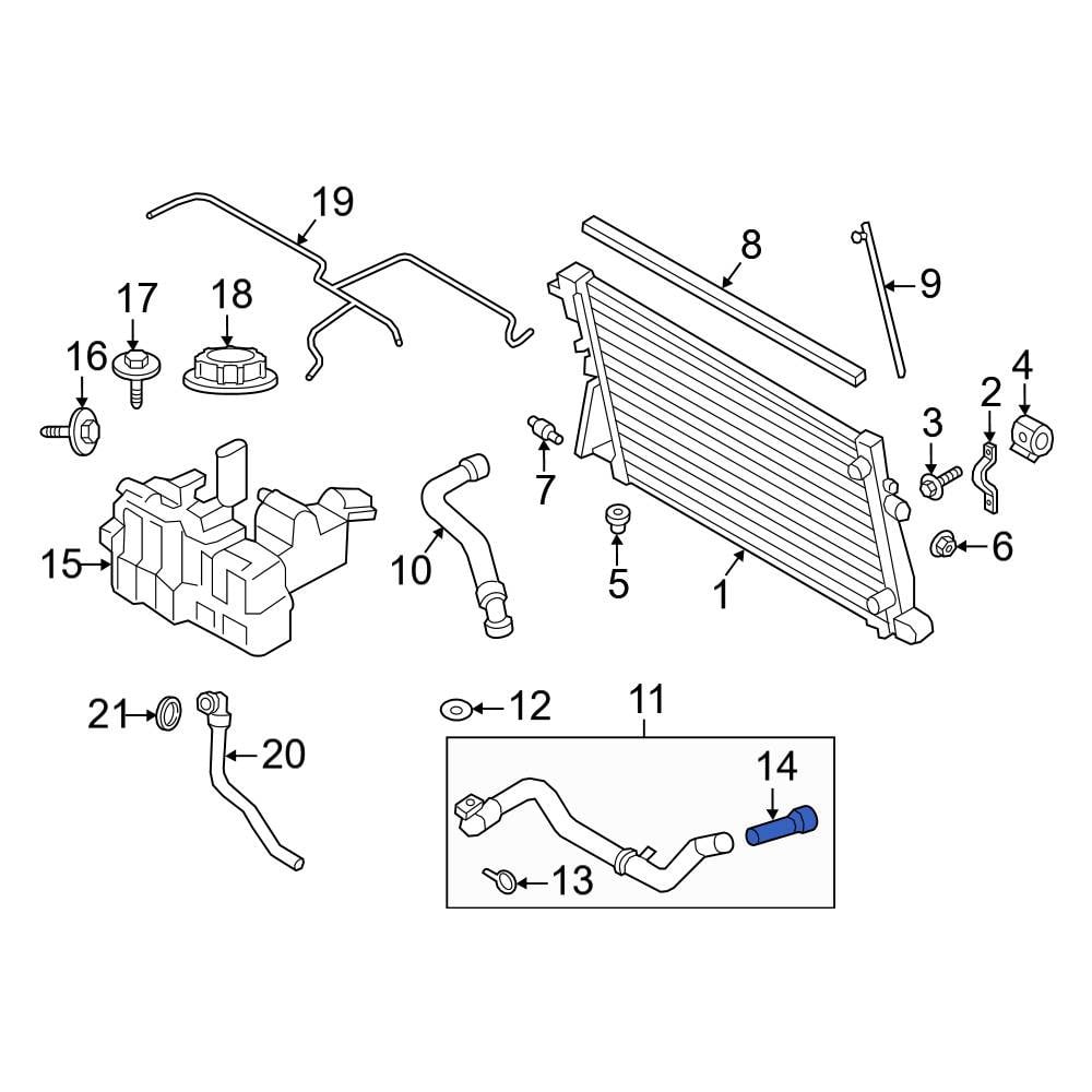 Ford OE HC3Z18B402C - Radiator Coolant Hose Adapter